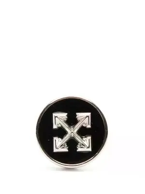 Off-White Arrows-motif Stud Earrings - Silver