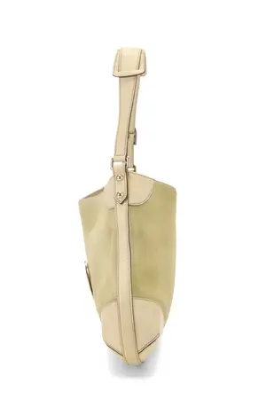 Gucci Suede Hasler Hobo - White