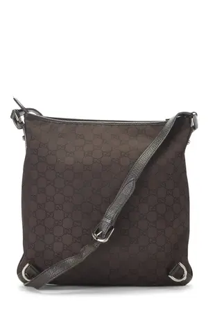 Gucci Gg Nylon D-ring Abbey Messenger - Brown