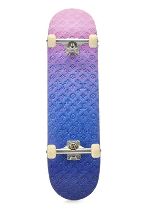 LOUIS VUITTON Multicolor Wood Monogram Illusion Skateboard