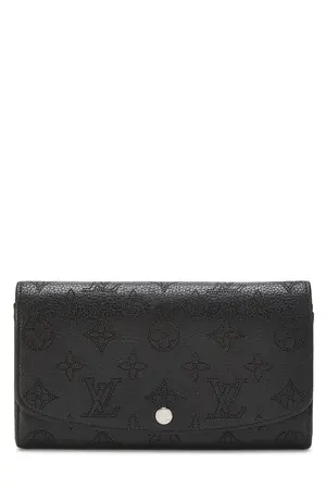 LOUIS VUITTON Monogram Mahina Iris Wallet - Black