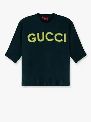 Gucci Wool Sweater With Frontal Logo Embroidery - Multicolor