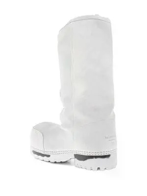 Balenciaga Alaska Fur High Boots In Ciel