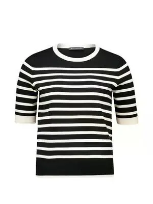 BETTY BARCLAY Striped Short-sleeve T-shirt - Black