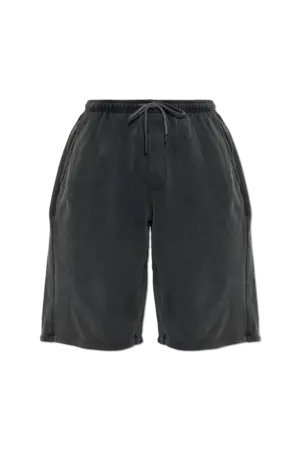 American Vintage Tracksuit Shorts With Logo On The Pocket - Grey