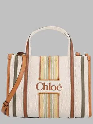 Chloé Borsa Tote Woody Loop - Cream