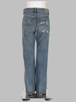 Balenciaga Jeans In Denim Con Dettagli Usurati - Blue