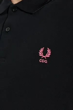 Comme Des Garçons Cotton Polo Shirt With Embroidered Logo