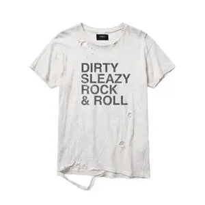 OTHER UK Dirty Sleazy Rock & Roll Thrasher T-shirt Aged - White