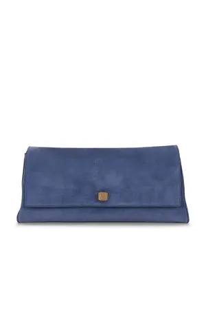 Khaite Audrey Clutch In Blue - Cloud Iris
