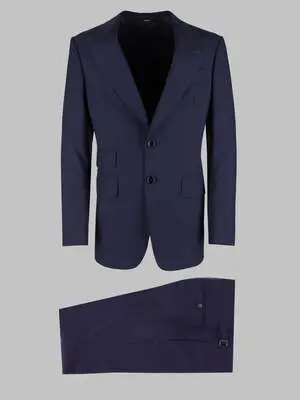 TOM FORD Abito Grand Overcheck Shelton - Blue