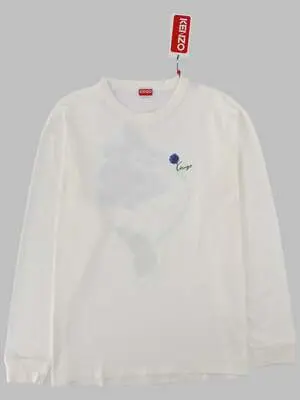 Kenzo T-shirt Tulip A Manica Lunga - White