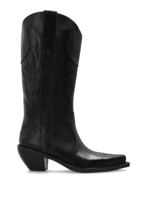 Off-White Santiag High’ Heeled Knee-high Boots - Black