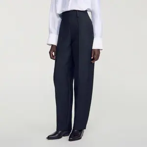 Sandro Barrel-leg Tweed Trousers