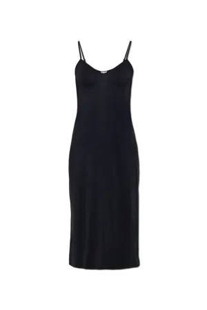 Hanro Slip Dress From The ‘satin Deluxe’ Line - Black