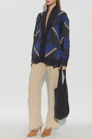 AKEP Cardigan With Decorative Weave