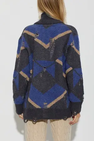 AKEP Cardigan With Decorative Weave