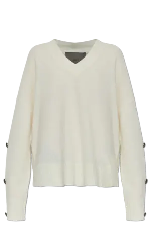 AKEP Sweater With Buttons On The Sleeves - Cream