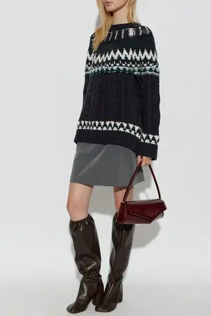 AKEP Wool Sweater With Decorative Weave