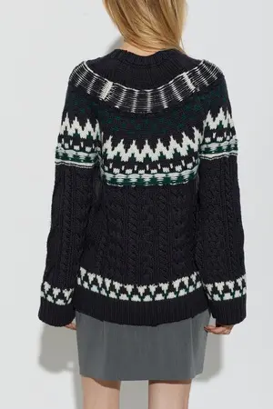 AKEP Wool Sweater With Decorative Weave