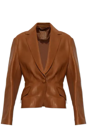 Max Mara Avenue’ Leather Blazer
