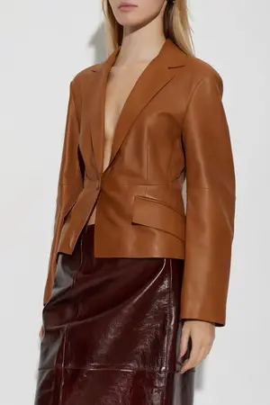 Max Mara Avenue’ Leather Blazer
