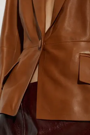 Max Mara Avenue’ Leather Blazer