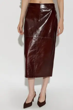 Sportmax Lappole’" Leather Skirt