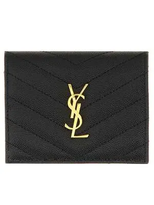 Saint Laurent Portafoglio Cassandre - Black