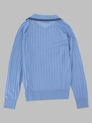WALES BONNER Polo A Coste Con Scollo A V