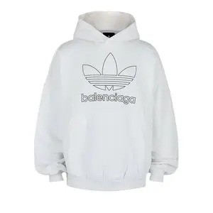 Balenciaga X Adidas Oversized Hoodie Black - White