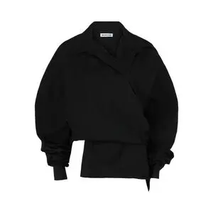 Balenciaga Poplin Wrap Shirt - Black
