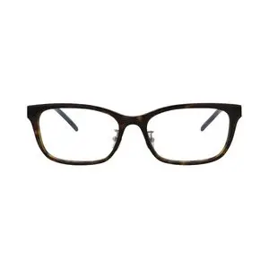 Saint Laurent Square-frame Acetate Optical Frames 'havana Transparent - Silver