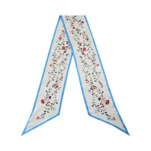 Givenchy Floral Print Silk Scarf 'light - Blue