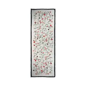 Givenchy Floral Print Silk Scarf - Black
