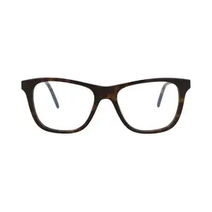 Saint Laurent Square-frame Acetate Optical Frames 'havana Transparent - Silver