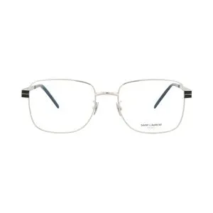 Saint Laurent Square-frame Metal Optical Frames Black Transparent - Silver