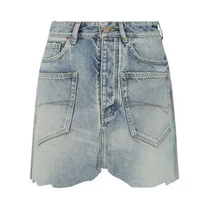 Balenciaga Raw-edge Denim Mini Skirt 'eco