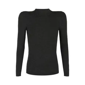 Balenciaga Slub Knit Top 'dark Heather - Grey