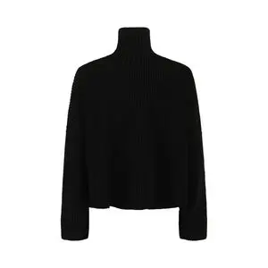 Balenciaga Cropped Knit Sweater - Black
