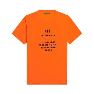 Balenciaga Logo T-shirt 'fluo /black - Orange