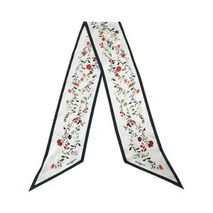 Givenchy Floral Print Silk Scarf - Black