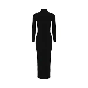 Balenciaga Fitted Wool Blend Dress - Black