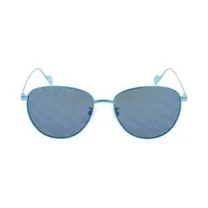Balenciaga Round-frame Metal Sunglasses 'shiny - Blue