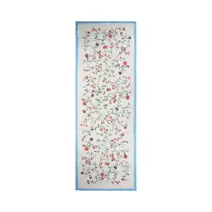 Givenchy Floral Print Silk Scarf 'light - Blue