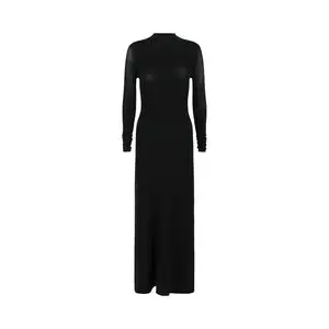 Balenciaga Knit Stretch Maxi Dress - Black