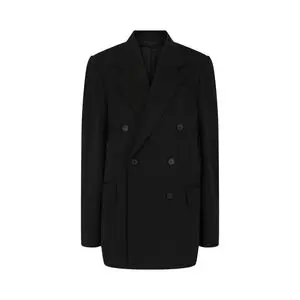 Balenciaga Double-breasted Wool Blazer - Black