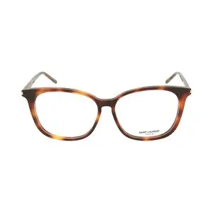Saint Laurent Square-frame Optical Frames 'shiny Light Havana - Brown