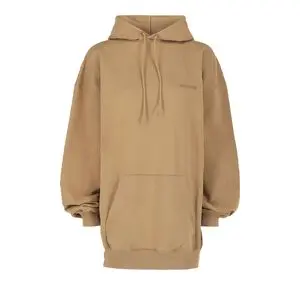 Balenciaga Medium Fit Logo Hoodie 'oat - Tan