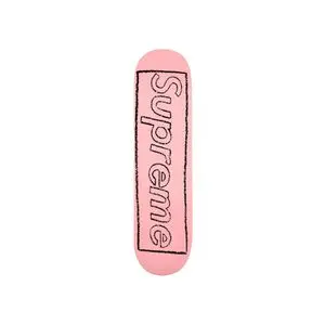 Supreme X Kaws Chalk Logo Skateboard Deck - Pink
